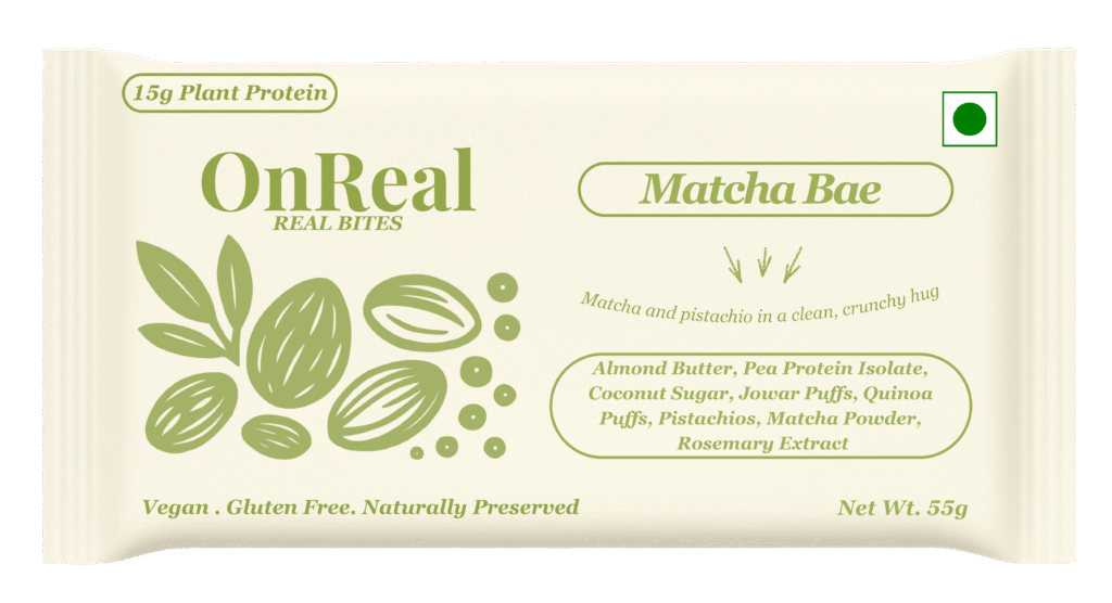 Matcha Bae Vegan Matcha Protein Bar | Almond Butter & Pistachio